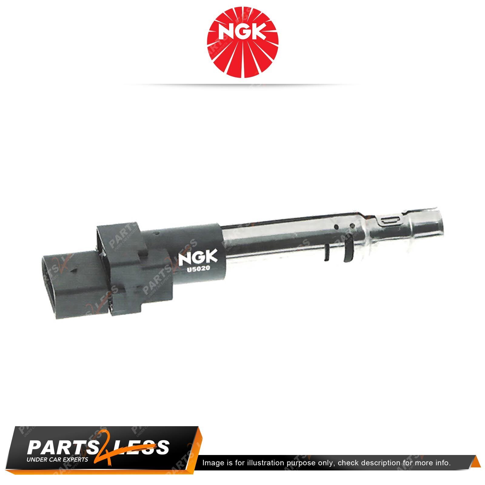 NGK Ignition Coil U5020 - Refer 022905100B 022905100P 022905715A ...