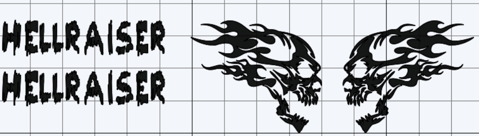Hellraiser helmet decals. (4 decal set) NEW! Suzuki Polaris Honda ...