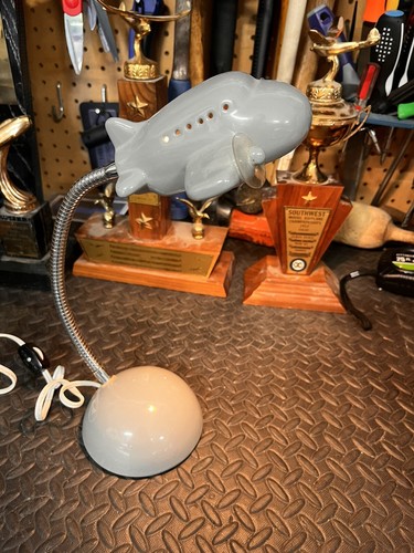 Vintage Airplane Aircraft Gooseneck Flex Neck Night Light Table Desk ...
