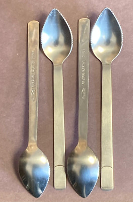 Set of 4 Trudeau 18/8 Stainless Steel Serrated Grapefruit Spoons | eBay