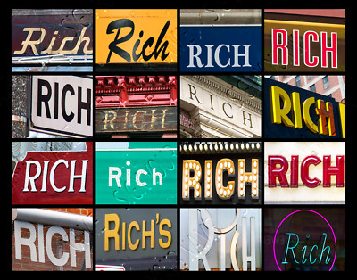 RICH Name Poster featuring actual sign photos | eBay