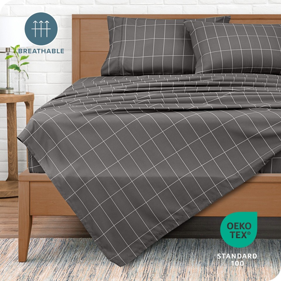 Bare Home Microfiber Sheet Set Prints - Premium 1800 Collection - Deep Pockets | eBay