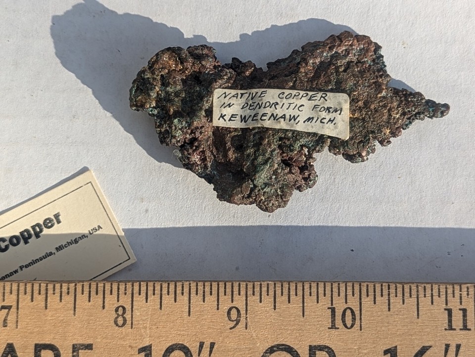 Native Copper Specimen Keweenaw Peninsula, Michigan Natural Metal ...