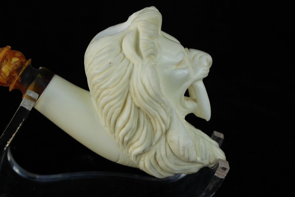 TIGER Block Meerschaum Smoking Tobacco Pipe Pipa Pfeife + CASE AGV-C08 ...
