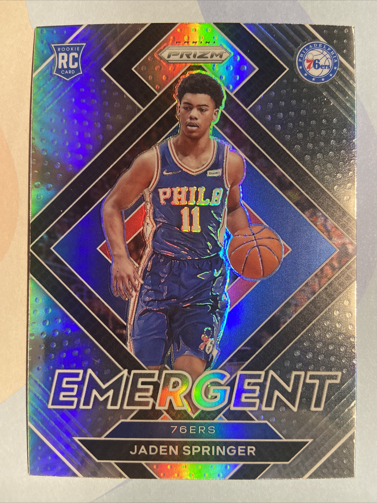 2021-22 PANINI PRIZM JADEN SPRINGER EMERGENT SILVER PRIZM #26 76ERS | eBay