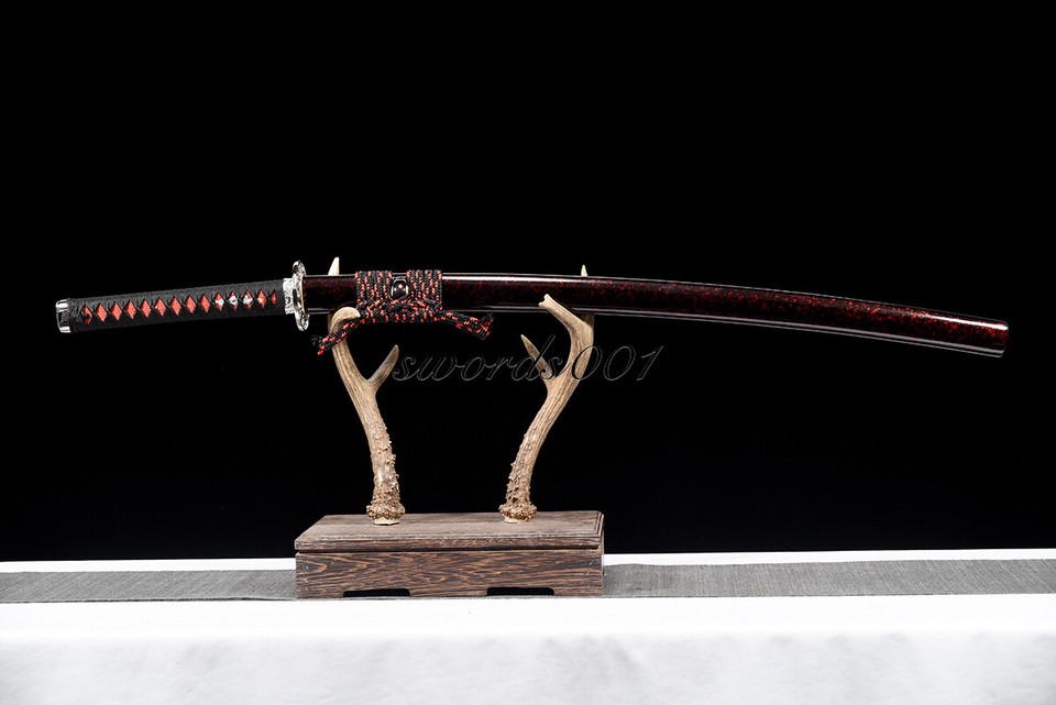 Japanese Samurai Katana Full Tang T10 Steel Clay Tempered Razor Sharp ...