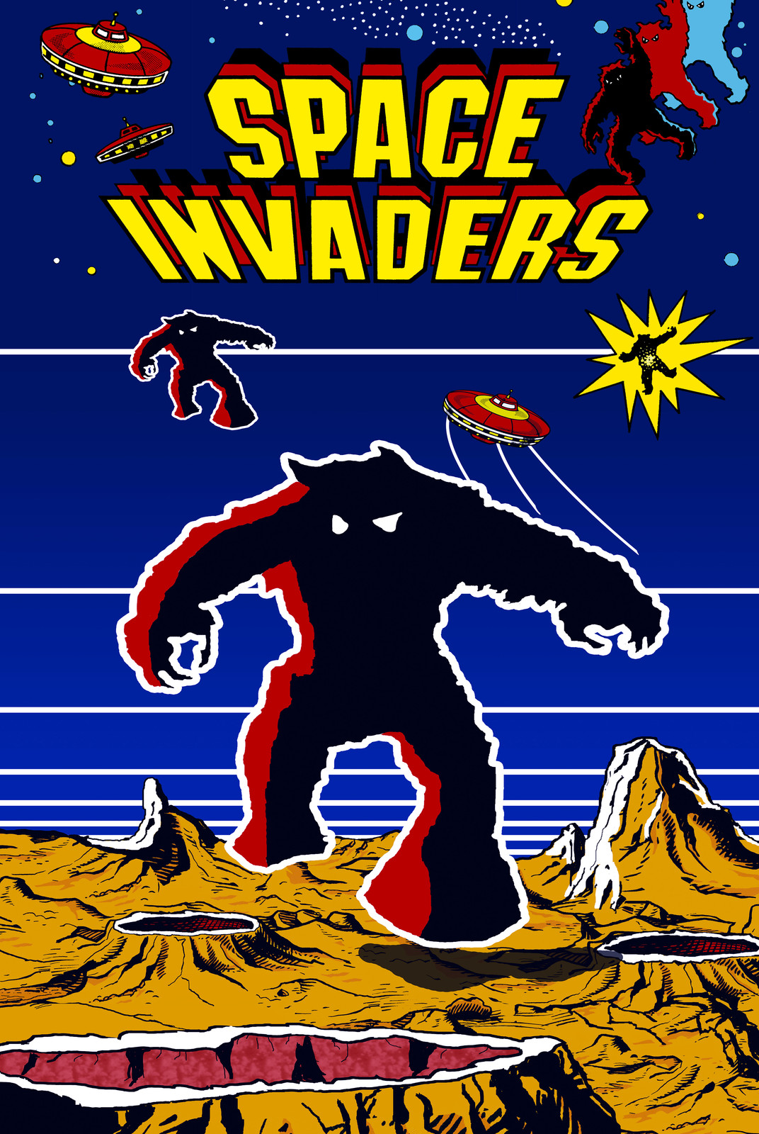 Space Invaders Retro Game Poster |6 Sizes| MAME Arcade Atari Amiga PS4 ...