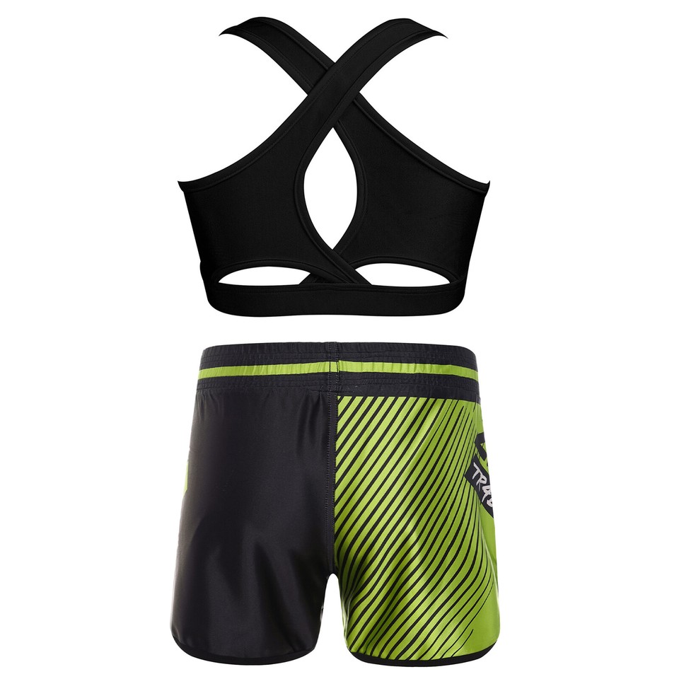 Kids Girls Crop Top With Shorts Thai Tracksuits Comfortable Vest And ...