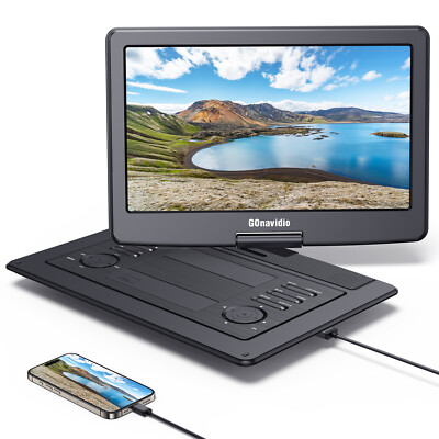 19" Portable DVD Player Screen 6 Hour Rechargeable Battery USB/SD/HDMI ...
