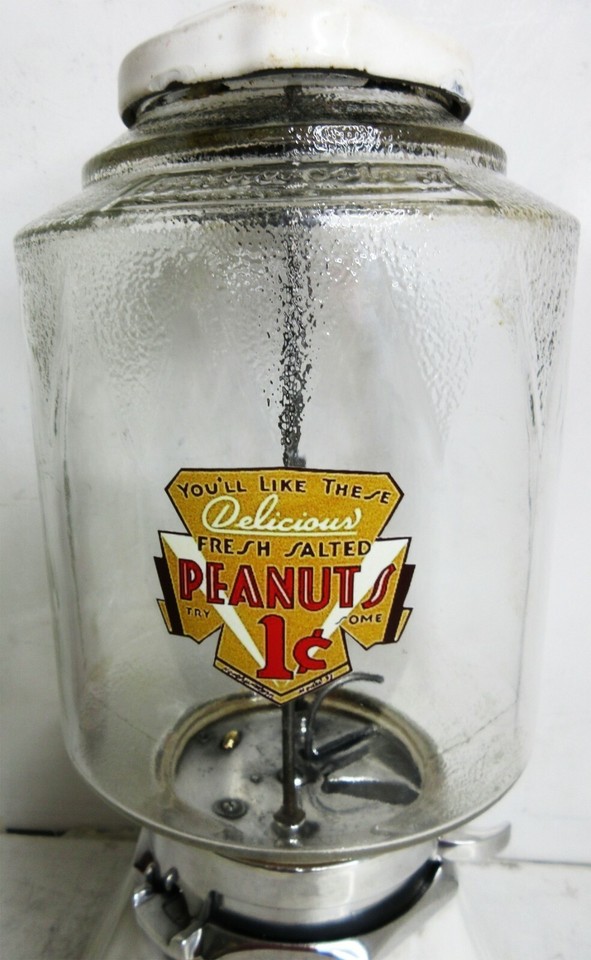 Northwestern White Porcelain Penny Peanut/Candy Dispenser Model 33 ...