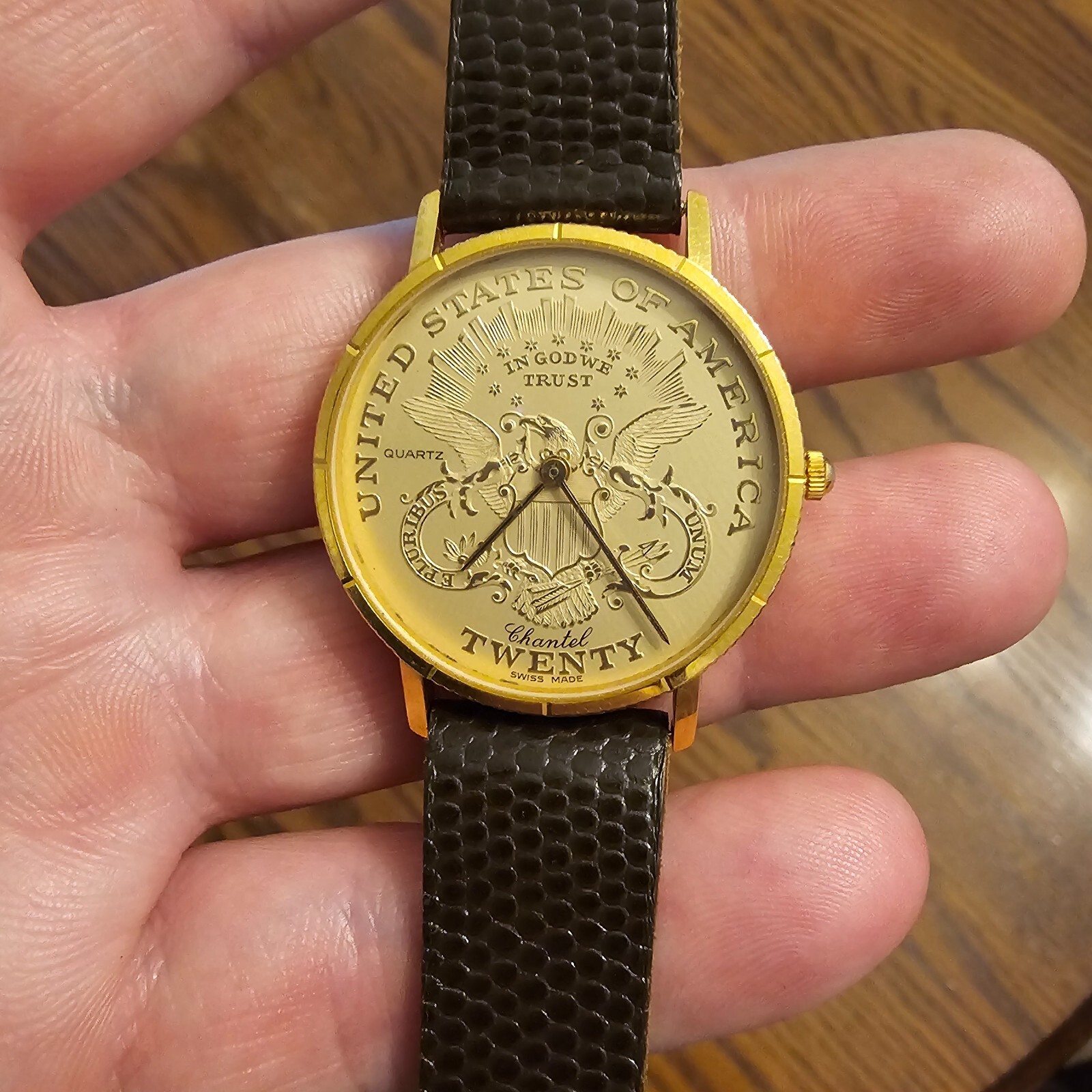 Vintage Chantel gold 20 Dollar Coin Watch Swiss Made Priced to sell! | eBay