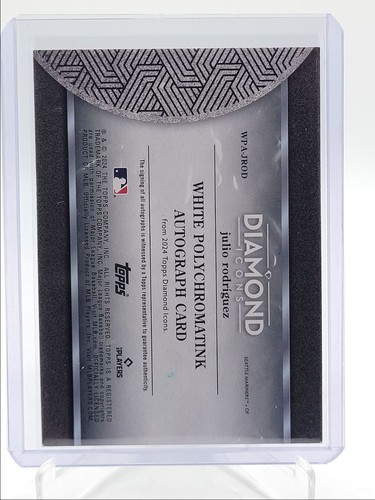JULIO RODRIGUEZ 2024 TOPPS DIAMOND ICONS WHITE POLYCHROMATINK AUTO /10 ...
