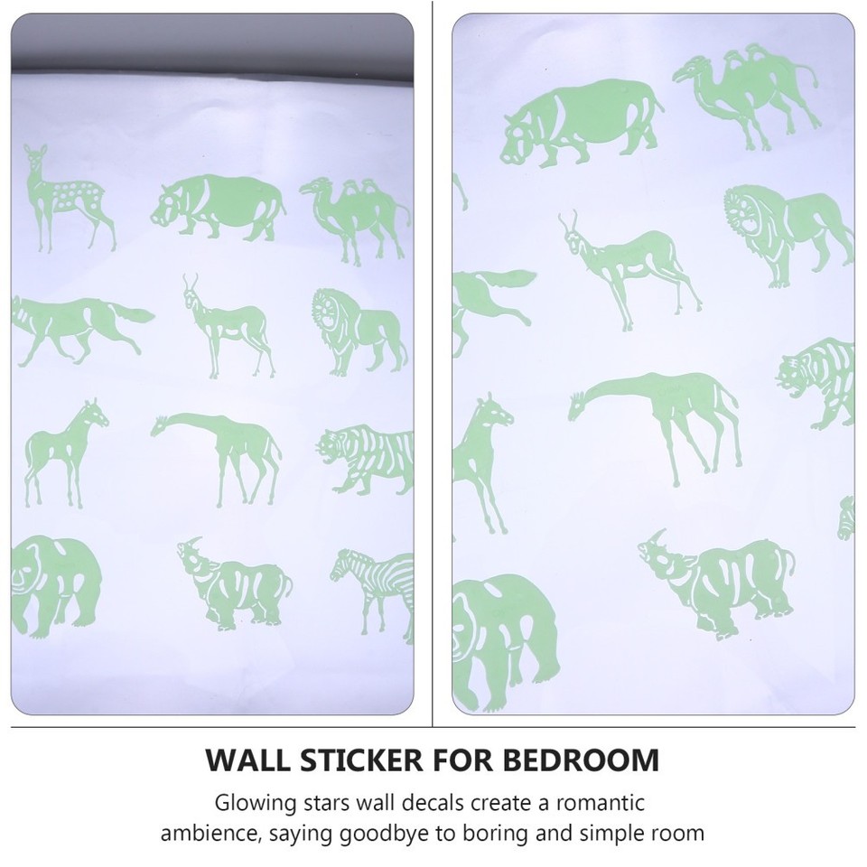 60 Pcs Glowing Stickers Luminous Wall Decals Glow-in-the-dark ...
