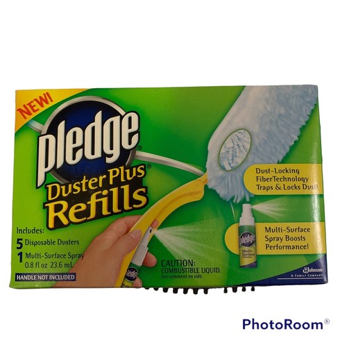 PLEDGE DUSTER PLUS Refills 5 Dusters & 1 Multi-Surface Spray ~ Open Box ...