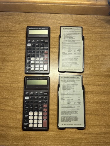 2 Texas Instruments BA II Plus Advanced Business Analyst Calculators ...
