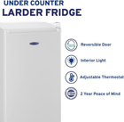 RL111EW Freestanding Under Counter Fridge Energy Class E Compact ...