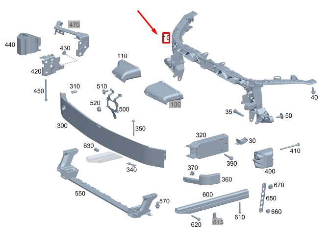 MERCEDES-BENZ GLA H247 Front Connecting Carrier A2476207200 NEW GENUINE ...