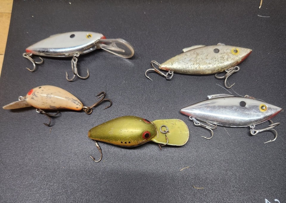 SHAD crankbait fishing lure 3" minnow bait rattle trap type plug CHROME ...