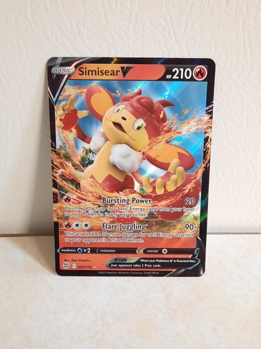 Simisear V 027/172 Brilliant Stars (Ultra Rare Holo) Pokémon Card. | eBay