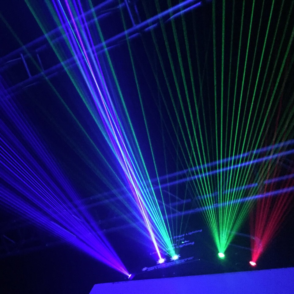 6 Lens RGB Beam Ray Sky Laser Projector Lighting DMX Party DJ Show ...