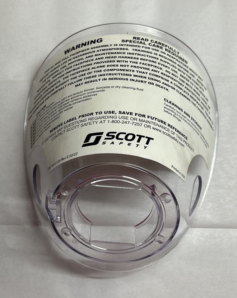 3M Scott Facepiece Replacement Lens: Polycarbonate, Clear, For AV-3000 ...