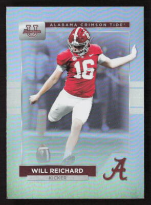 2023 Bowman University Alabama Crimson Tide Will Reichard Rainbow Foil ...