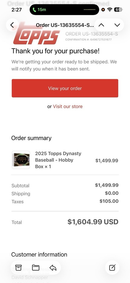 2025 Topps Dynasty Baseball - Hobby Box PRE ORDER Ships Mid to End of ...