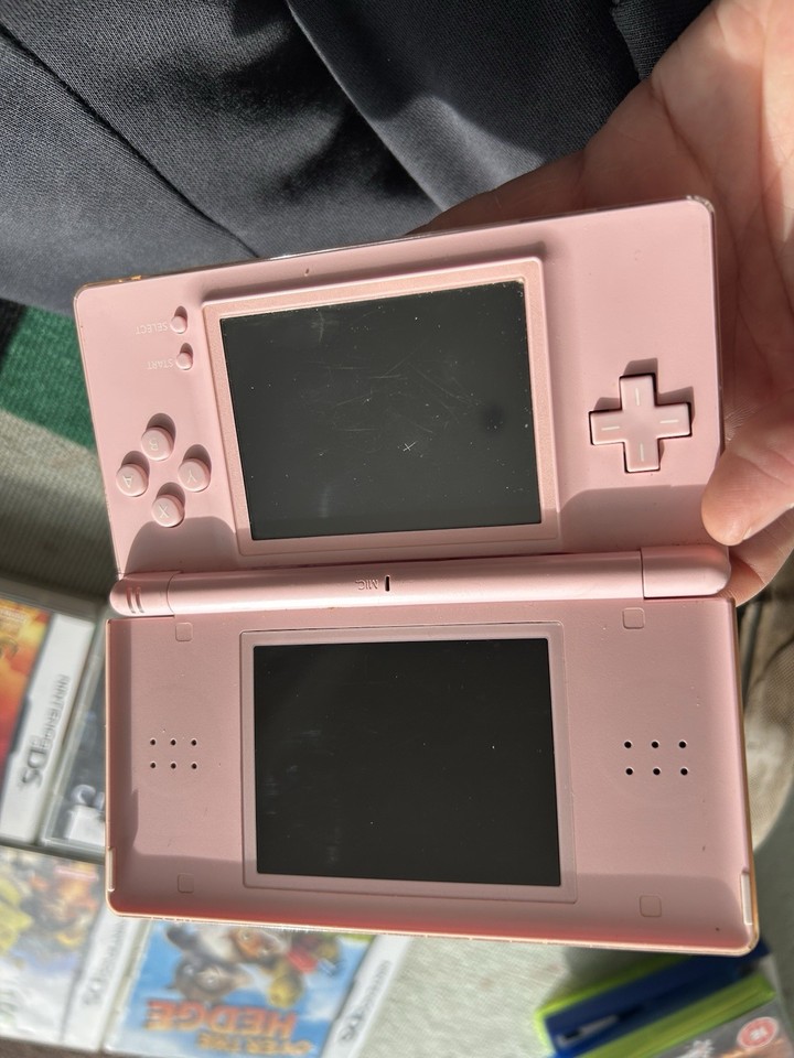 Nintendo DS Lite Pink - With Charger, Stylus & 6 Games | eBay UK