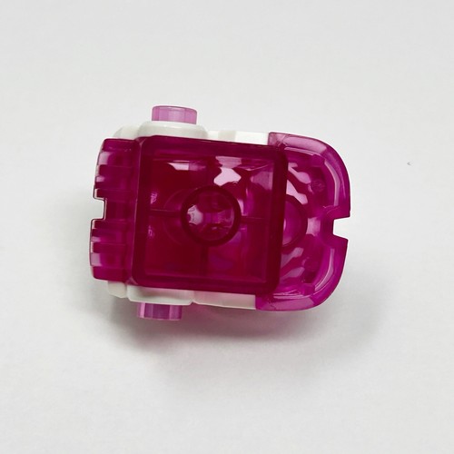 LEGO Minifigure Mod Head Alien Cyber Brain Molded White Fissures Trans ...