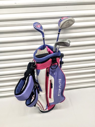 Girls Right Hand Top Flite 5 club Golf Set With Stand Bag. Driver Is 31 ...
