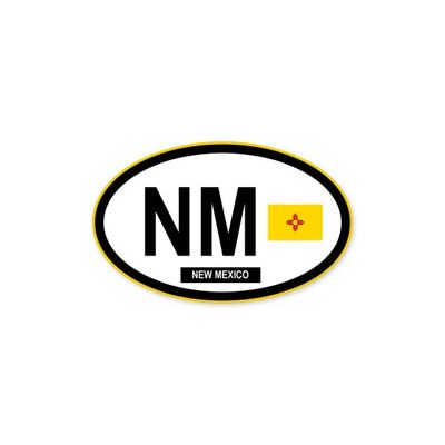 New Mexico State Oval NM car window bumper sticker decal 5" x 3" | eBay