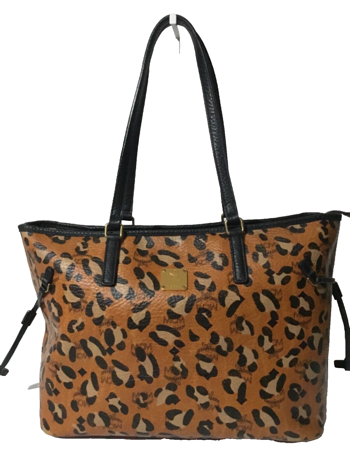 MCM Visetos Leopard Aren Medium Shopper Tote | eBay