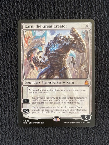 Karn, The Great Creator 0001 Ravnica Remastered MTG Regular Mythic Rare ...