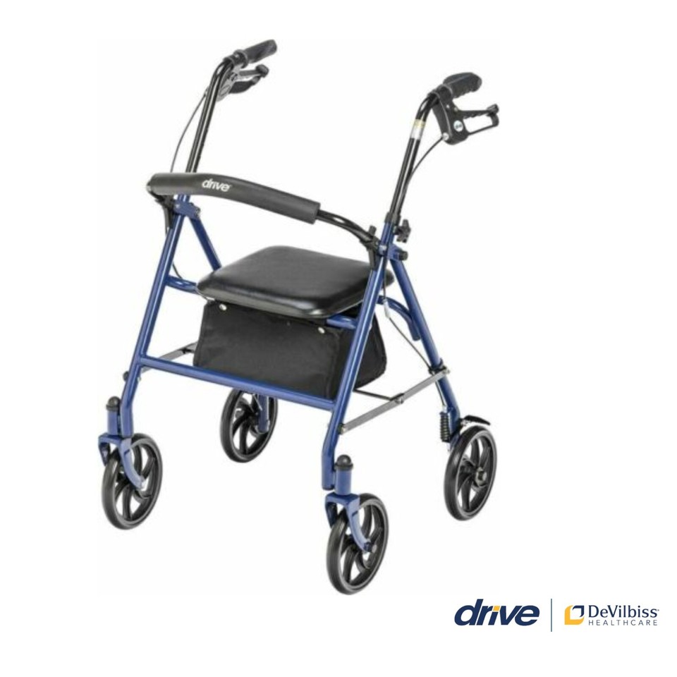Drive 4-Wheel Walker Rollator Foldable 7.5" Casters | eBay