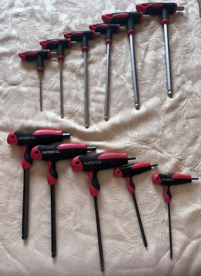 FAITHFUL + FORCE STEEL Ball Ended T Handle Hex Key Allen key 11 total ...