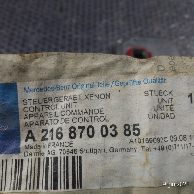 ECU Faro Delantero Direccional A2168700385 Compatible Con MERCEDES S ...