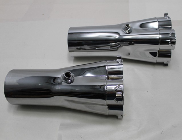 Dynatech Header Collectors Slip on 2 1/2" Tube 4.5" Exhaust Chrome NOS ...