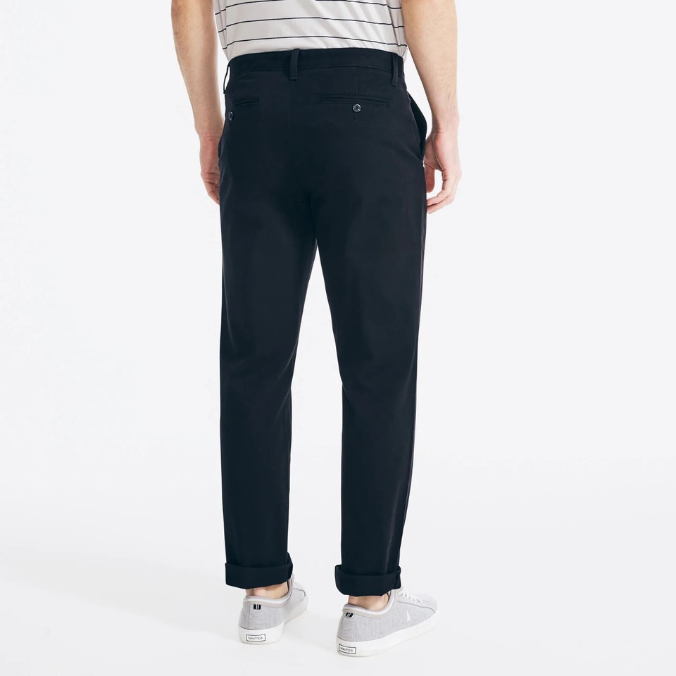 Nautica Men's Wrinkle Resistant Classic Fit Straight Stretch Cotton ...