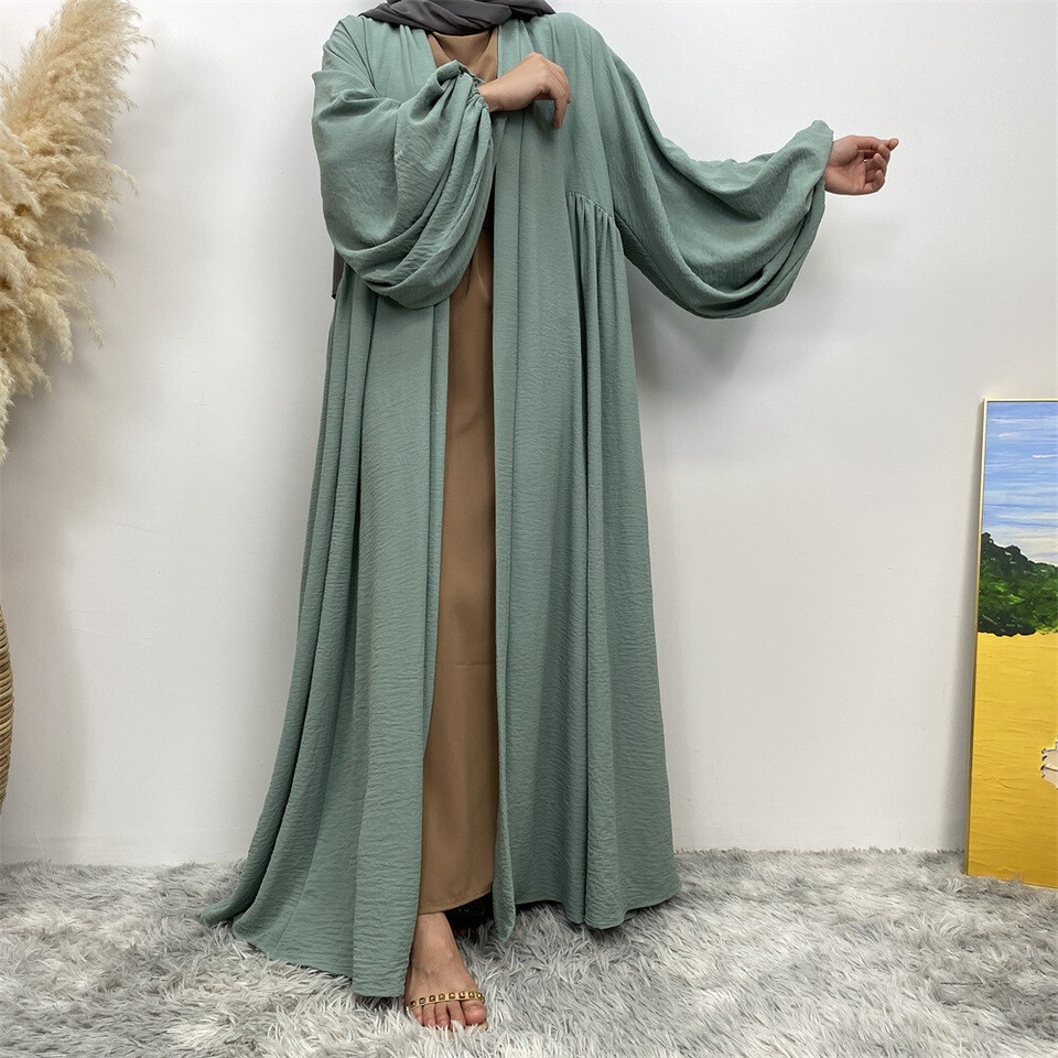 Ramadan Open Kaftan Muslim Long Dress Dubai Abaya Cardigan Kimono ...