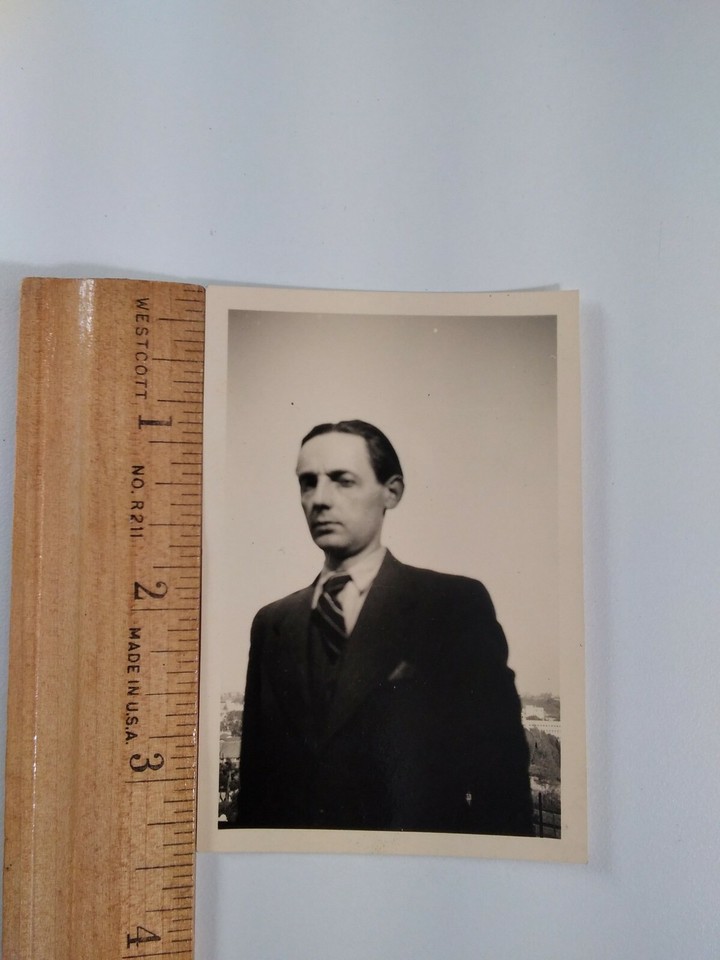 Handsome Man Antique Photo VTG Early 1900s Violinist Suit Tie | eBay