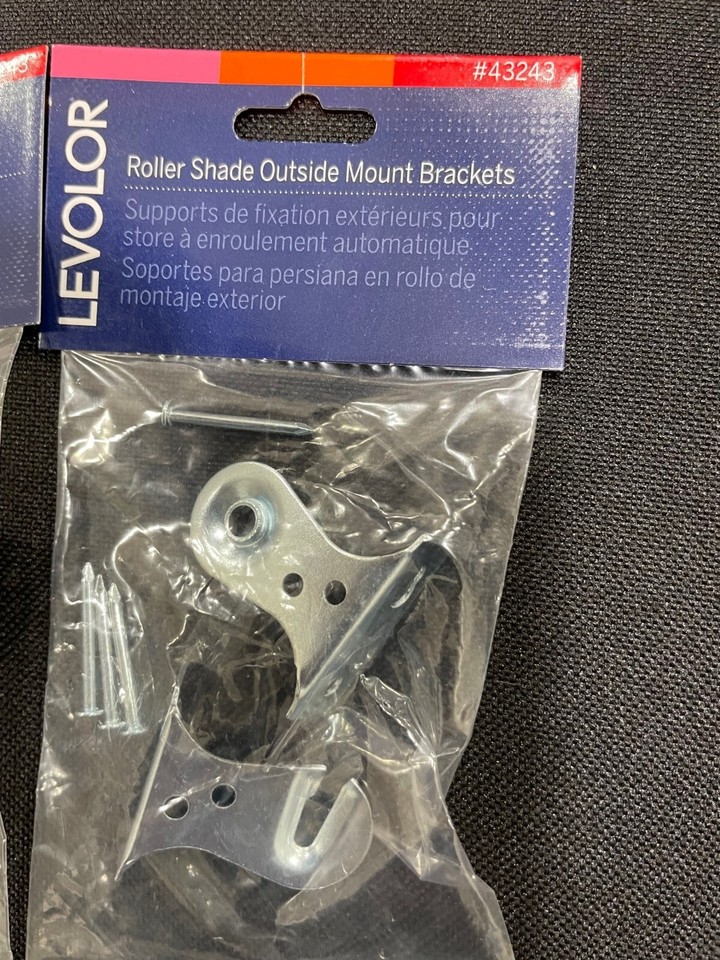 LEVOLOR 43243 Shade Bracket, Outside Mount, Zinc-Plated, TWO PAIR WITH ...