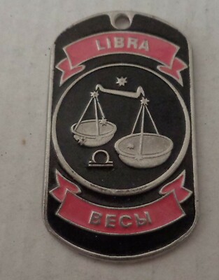 RUSSIAN DOG TAG PENDANT MEDAL ZODIAC LIBRA | eBay