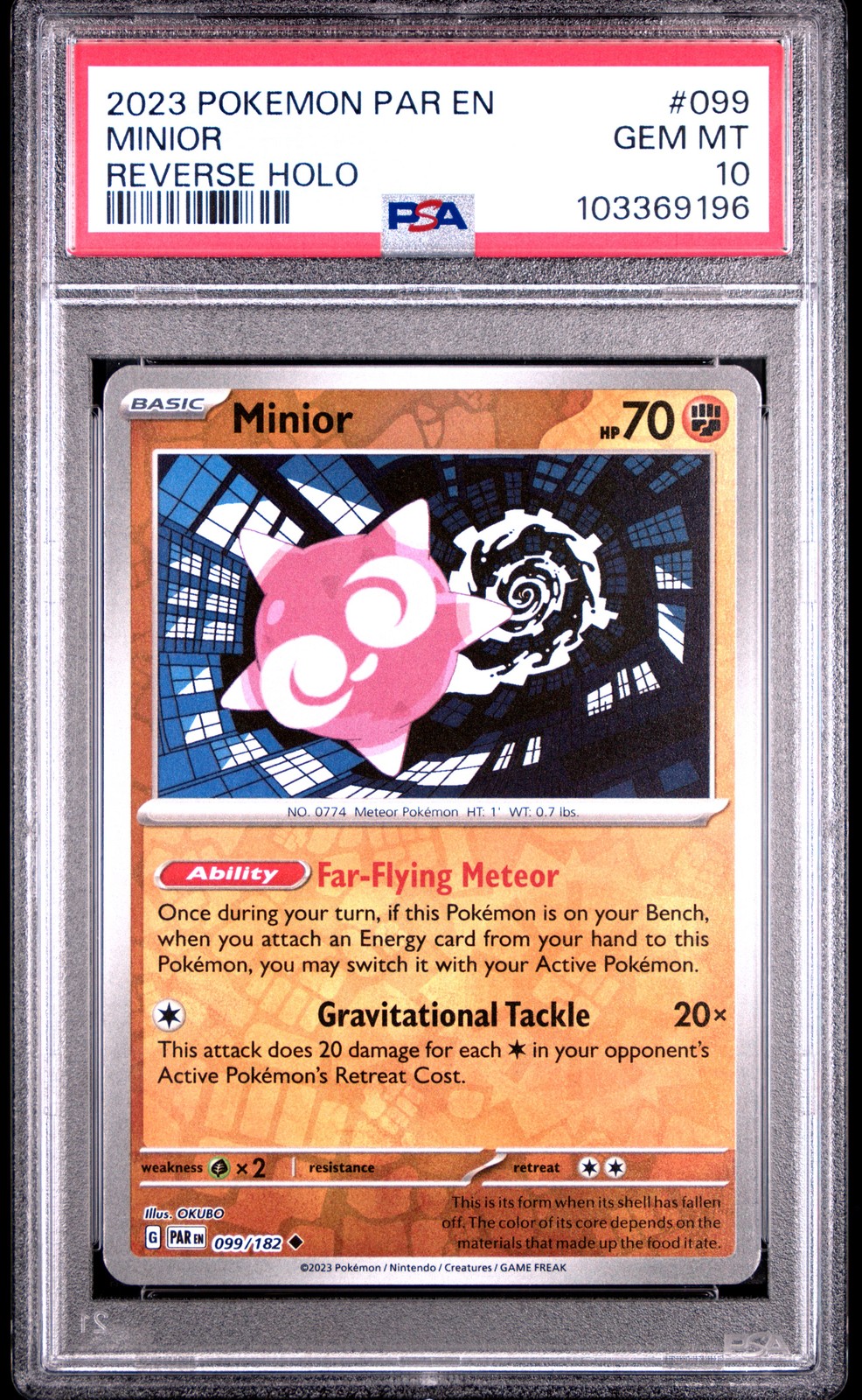 Pokemon Minior Reverse Holo 099/182 PSA 10 Paradox Rift *309 | eBay
