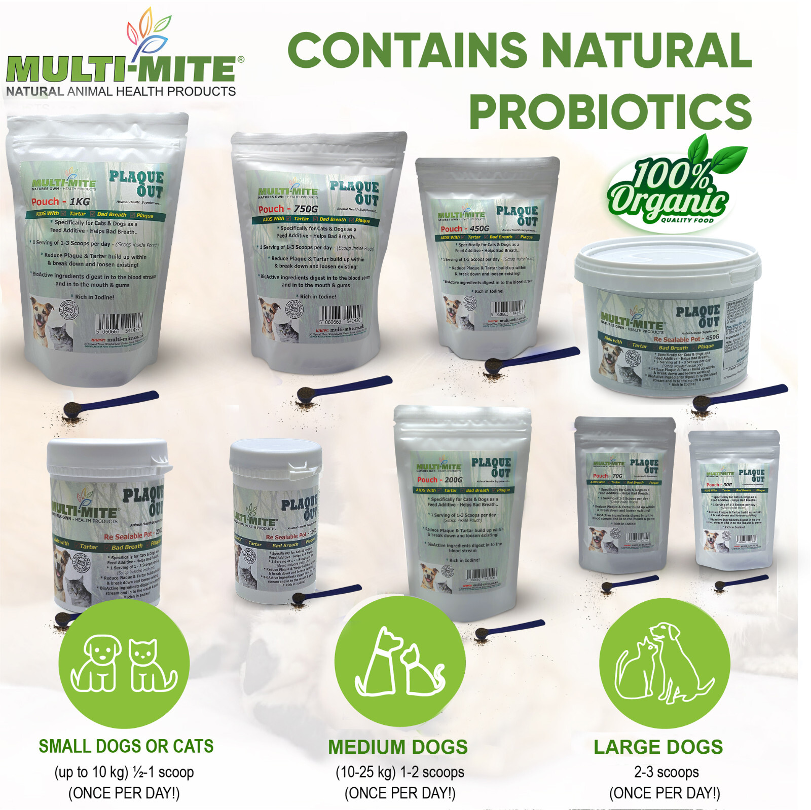 PLAQUE OUT® Dogs and Cats 200G Plaque Off Dogs Bad Breath and Tartar ...