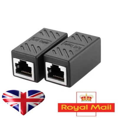 RJ45 Ethernet Female to Female Connector Adapter Coupler CAT5 CAT5e ...