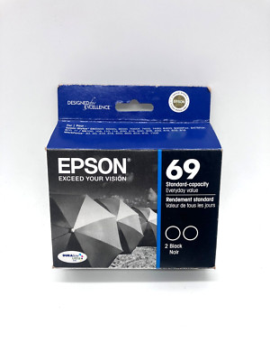Genuine Epson 69 Black Ink Cartridge Twin Pack T069120-D2 Exp. 12.2015 ...