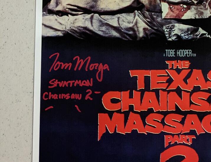 TOM MORGA Signed 11x17 Movie Poster Texas Chainsaw Massacre JSA COA | eBay