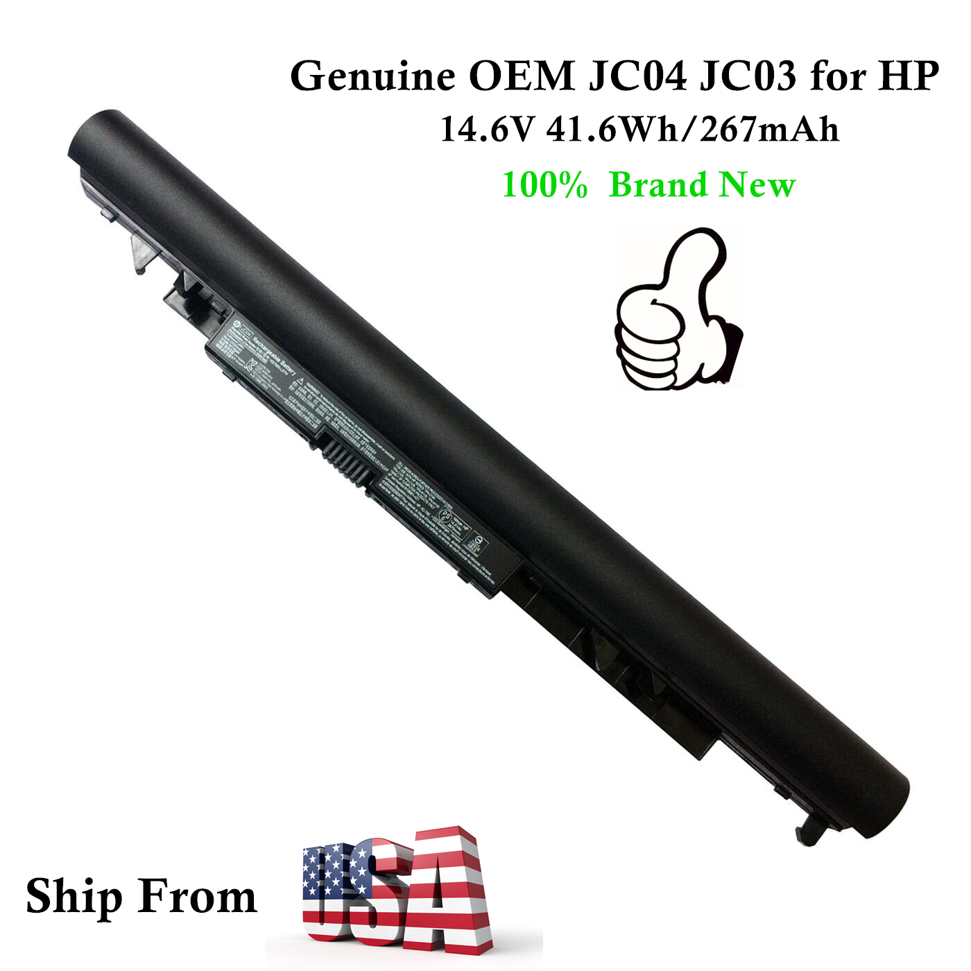 Genuine OEM HS04 HS03 Battery For HP 807956-001 807957-001 807612-421 ...