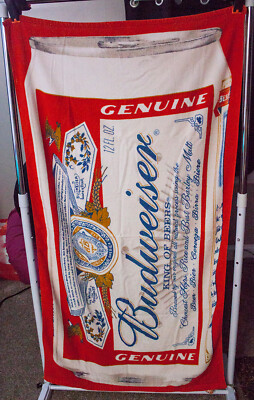 BUDWEISER Towel - Beach or Bath - Beer Advertising Bud Light - Anheuser ...
