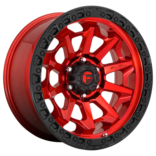 20 Inch Red Black Wheels Rims Fuel Offroad Covert D695 20x9" 1 5x5 ...
